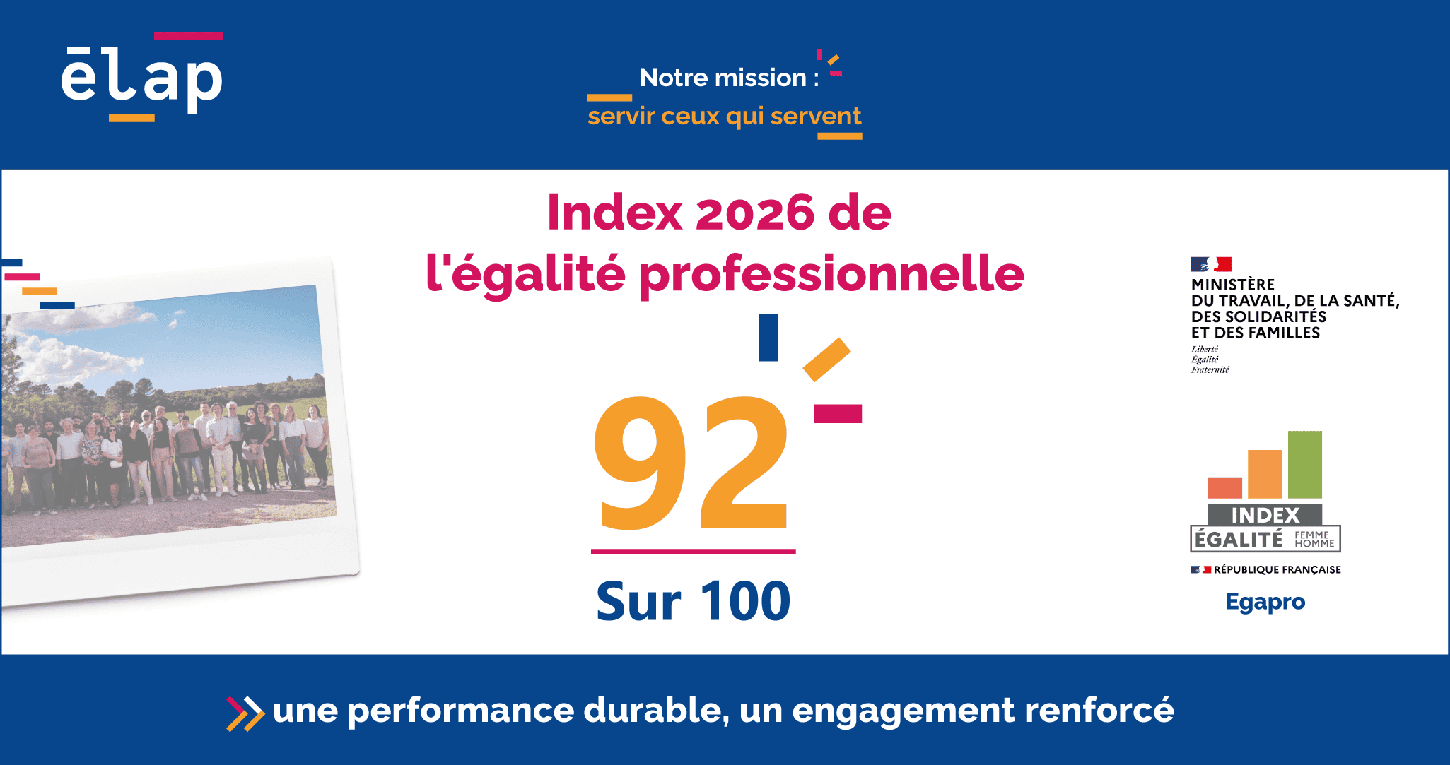 Index Égapro 2026 : Élap obtient un score de 92/100 - Élap